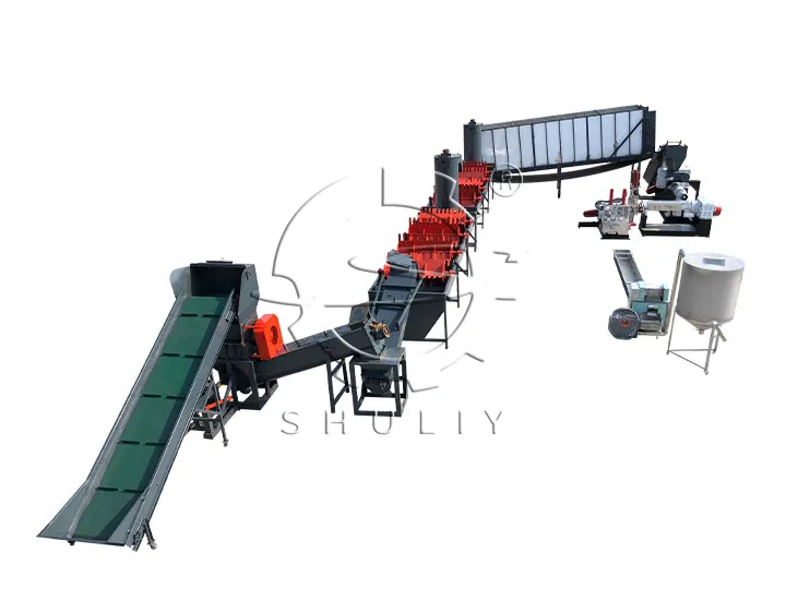 Plastic Recycling Lines Machinery for PP HDPE PS Plastics